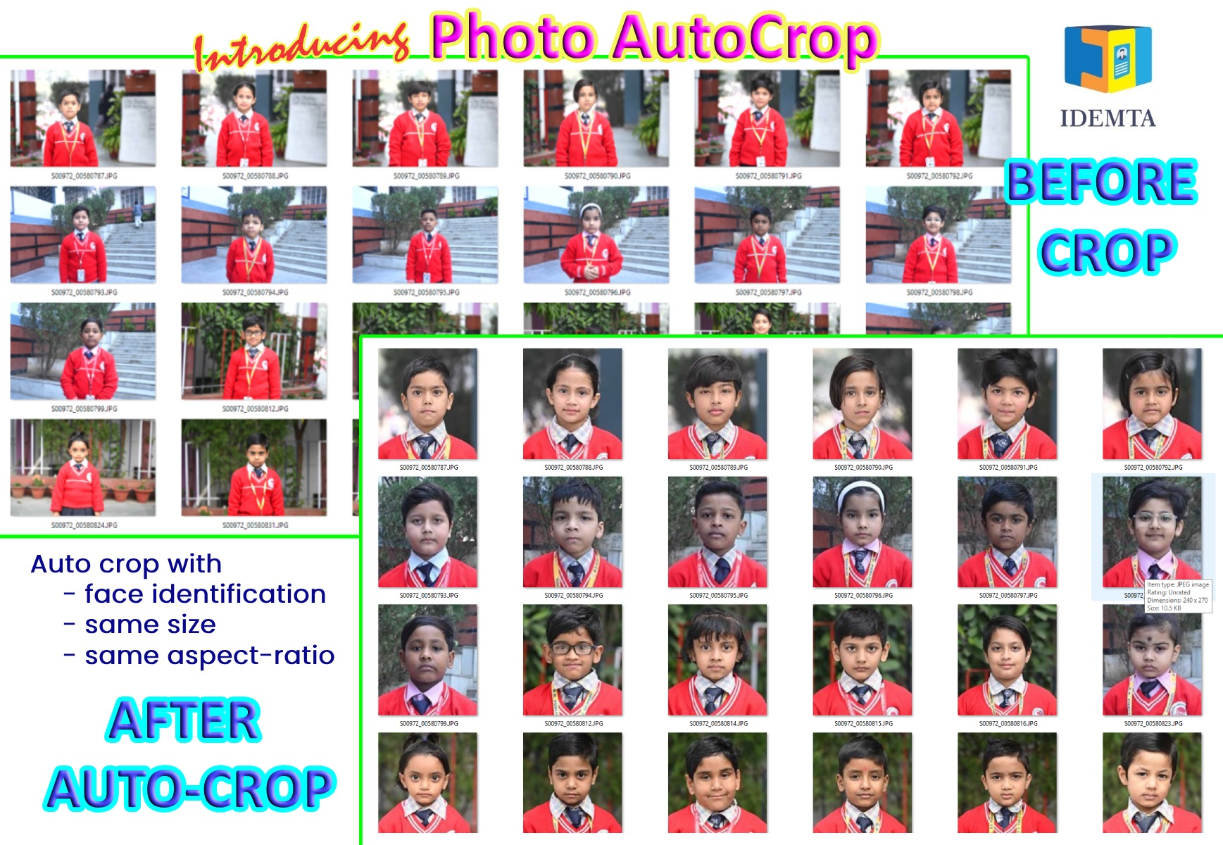 IDEMTA Online ID Card Software- Photo Cropping Background removal ID ...