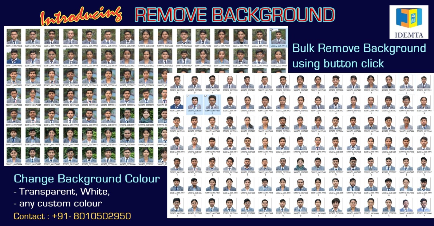 IDEMTA Online ID Card Software- Photo Cropping Background removal ID ...